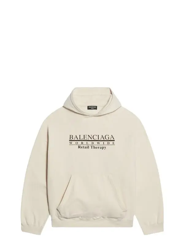 Balenciaga Retail Therapy Wide Fit Hoodie - White