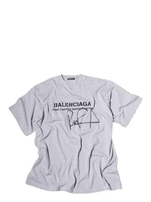 Balenciaga Rupaul Oversized T-shirt - Heather Grey/black