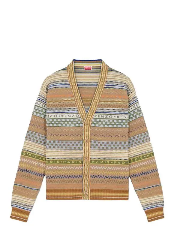 Kenzo Fairisle Cardigan - Camel