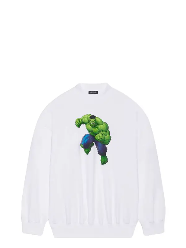 Balenciaga X Marvel Hulk Crewneck Sweatshirt - White