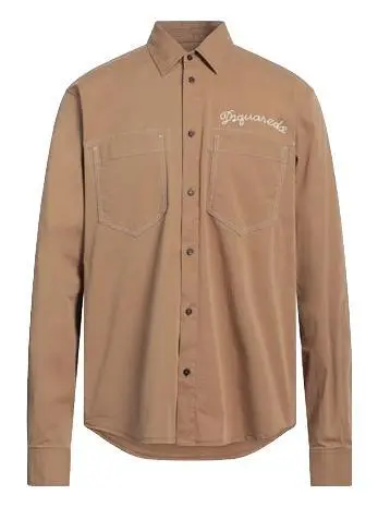 Dsquared2 Shirt Size Cotton, Elastane - Camel