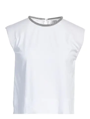 Brunello Cucinelli T-shirt With Appliqués - White