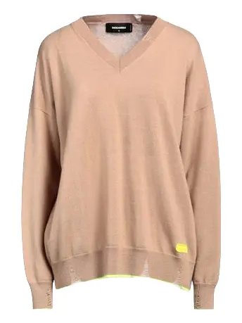 Dsquared2 Virgin Wool, Cashmere, And Polyester Sweater - Beige