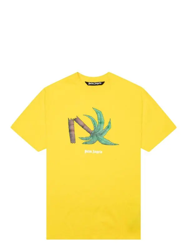 Palm Angels Broken Palm Classic Tee - Yellow