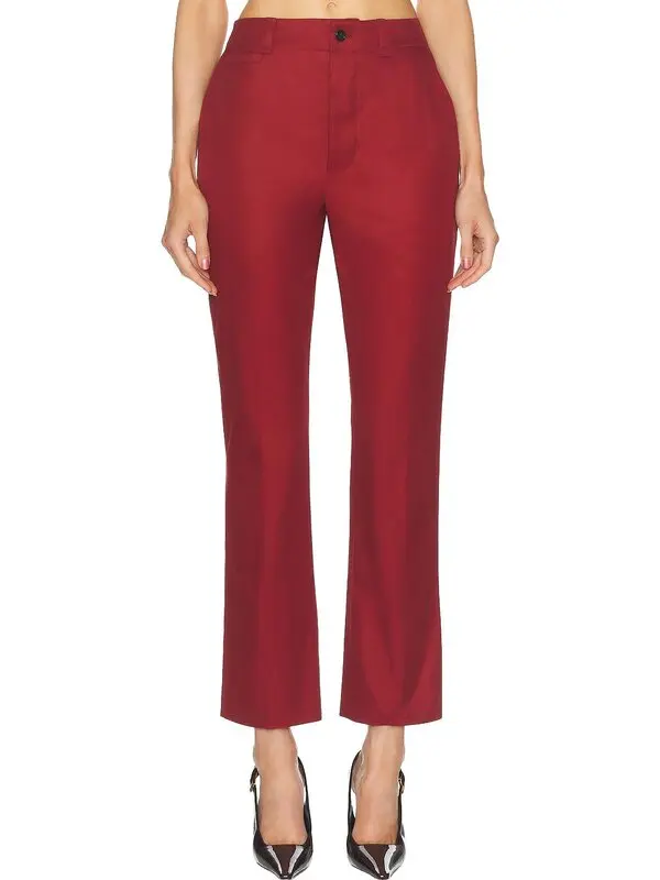 Saint Laurent Bootcut Pant - Rouge Fonce