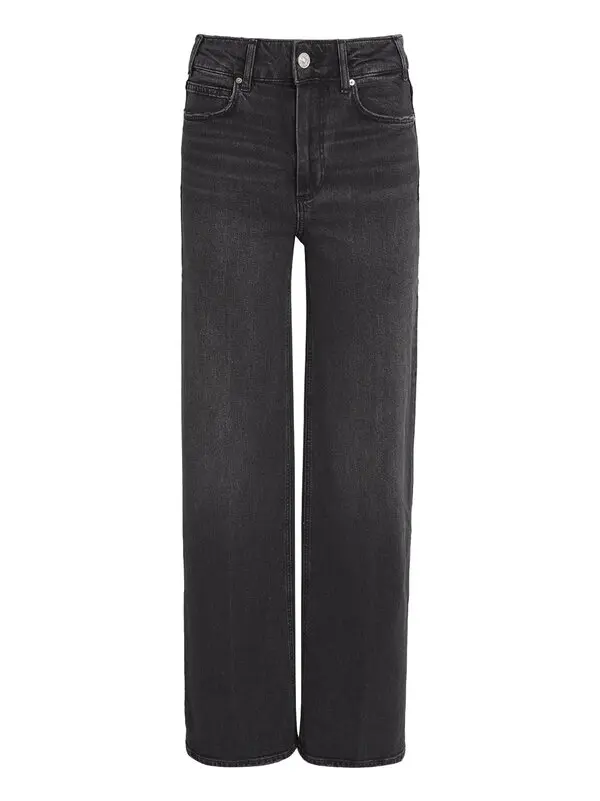 Paige Sasha High-waist Straight Jeans - Black