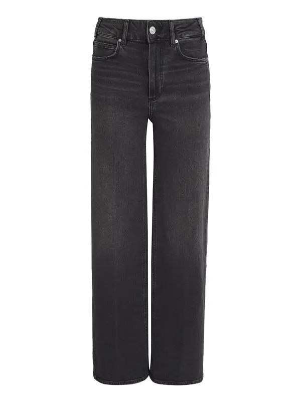 Paige Sasha High-waist Straight Jeans - Black