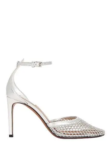 Alaïa Fishnet Sandal - Argent