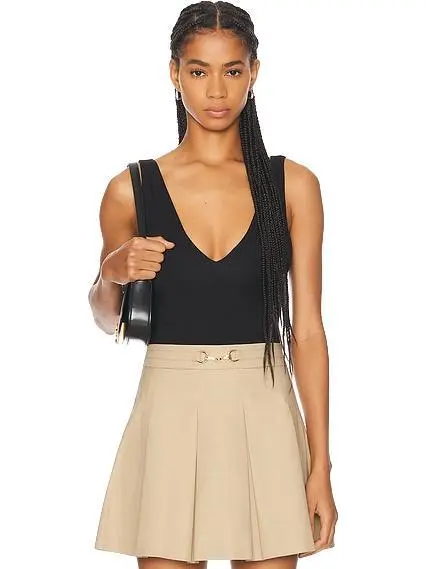 SANS FAFF Plunge V Bodysuit - Black