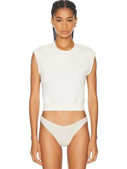 Eterne Sleeveless Crewneck Top - Cream