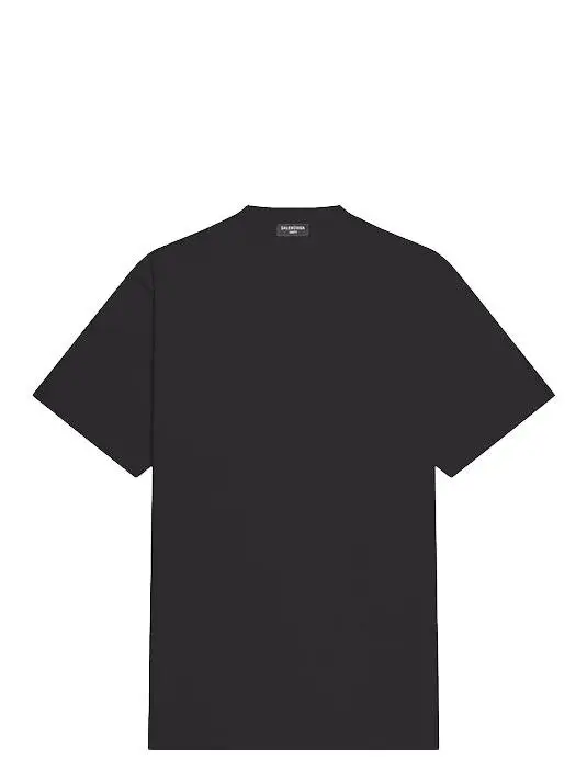 Balenciaga Back Hem Long Boxy Fit T-shirt - Black