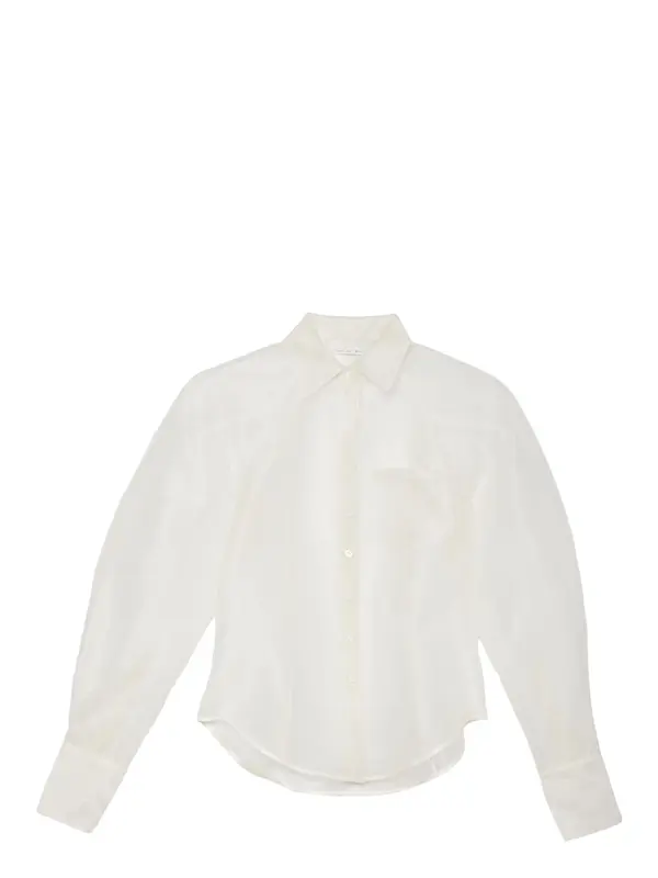 Fleur Du Mal Silk Organza Shirt - White