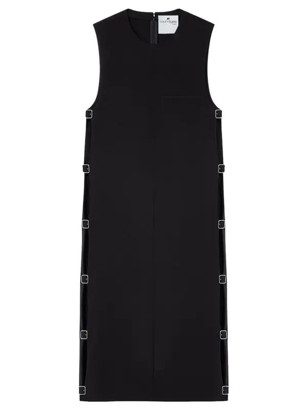COURREGES Multi-strap Midi Dress - Black