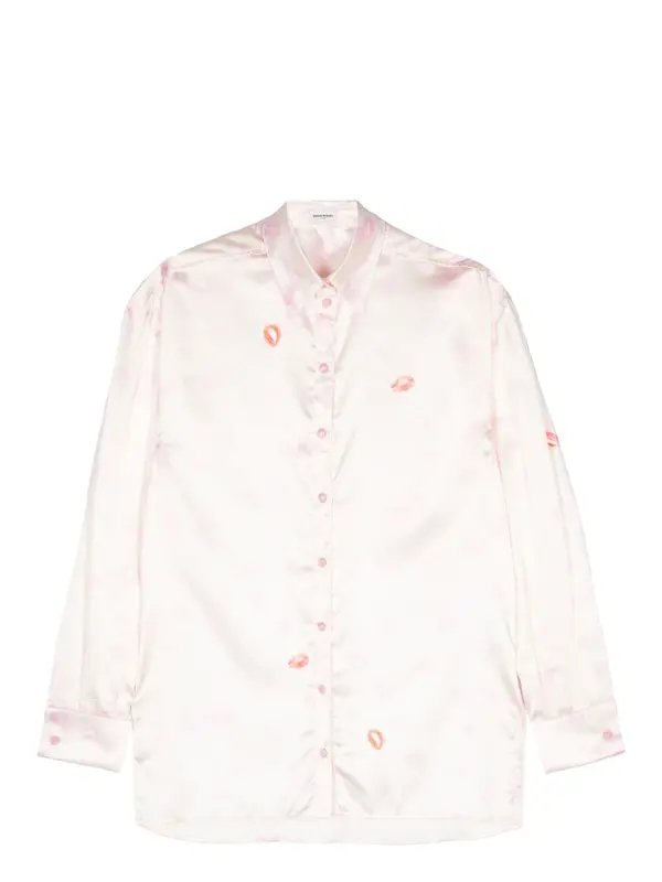 Sonia Rykiel Paris Lipstick-print Shirt - Neutrals