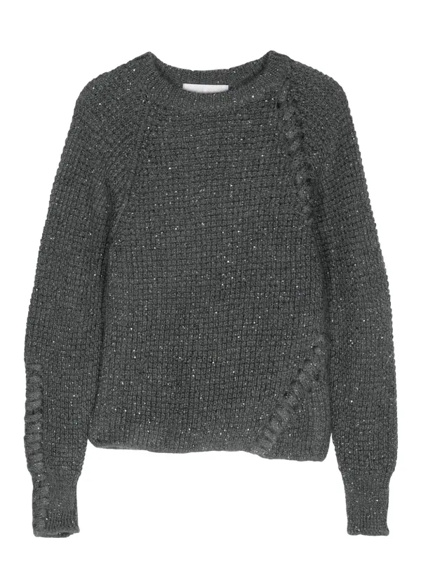 GENNY Sequinned Sweater - Grey
