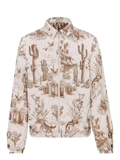 Dior X Cactus Jack Zipped Blouson - Brown/white