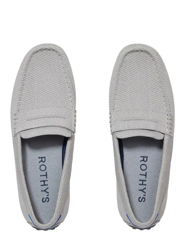 Rothy's The Driving Loafer - Light Grey Herringbone