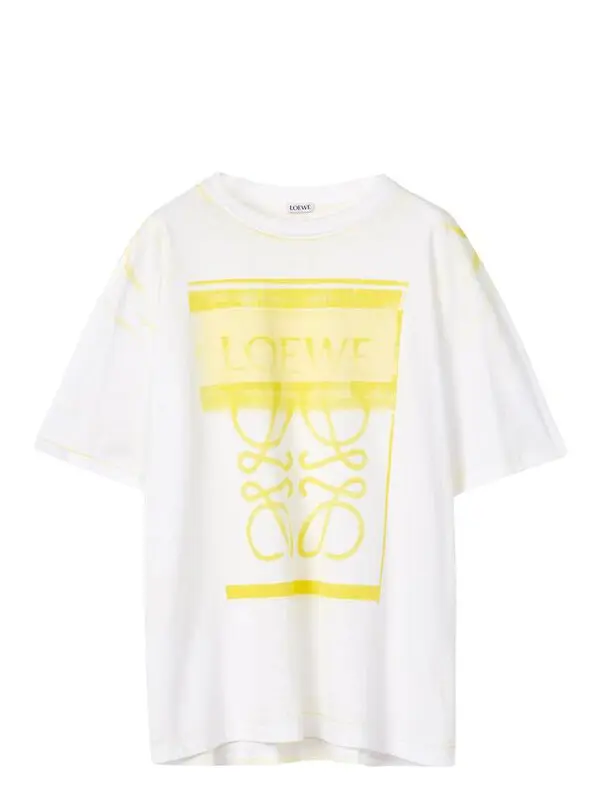 Loewe Photocopy Anagram T-shirt - White/yellow