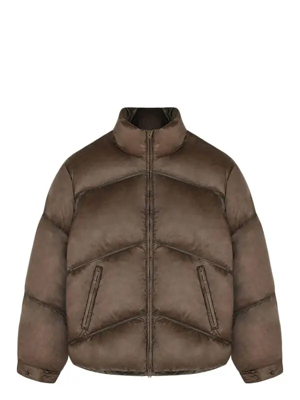 REPRESENT Washed Puffer Jacket - Brown