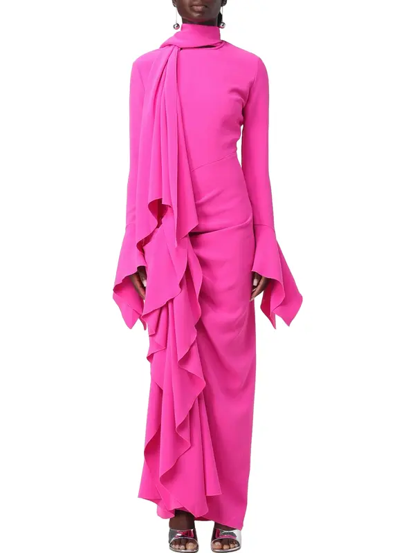 Solace London Long Sleeve Gown - Pink