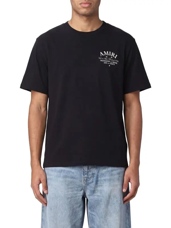 Amiri Contrasting Logo Cotton T-shirt - Black
