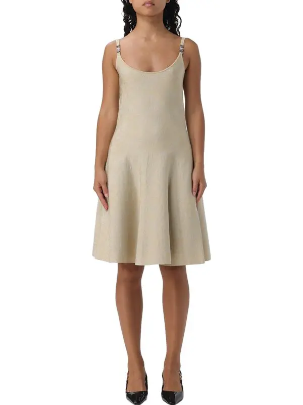 Versace Sleeveless Printed Midi Dress - Sand