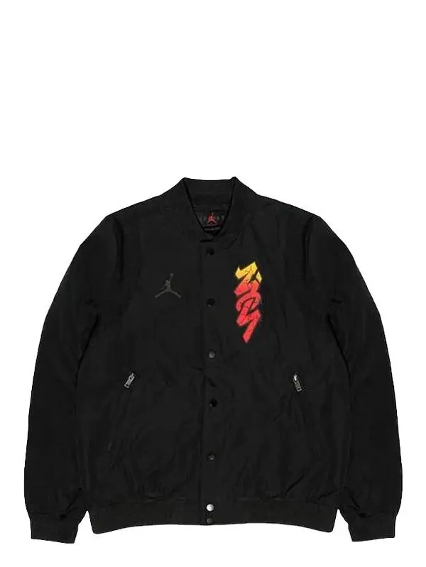 JORDAN Zion Flight Bomber Jacket - Black/red/yellow