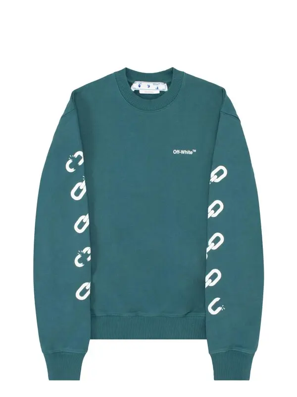 Off-White Chain Arrow Slim Crewneck - Green