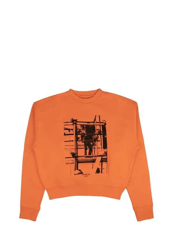 Off-White Graphic Hoodie Sweatshirt - Orange