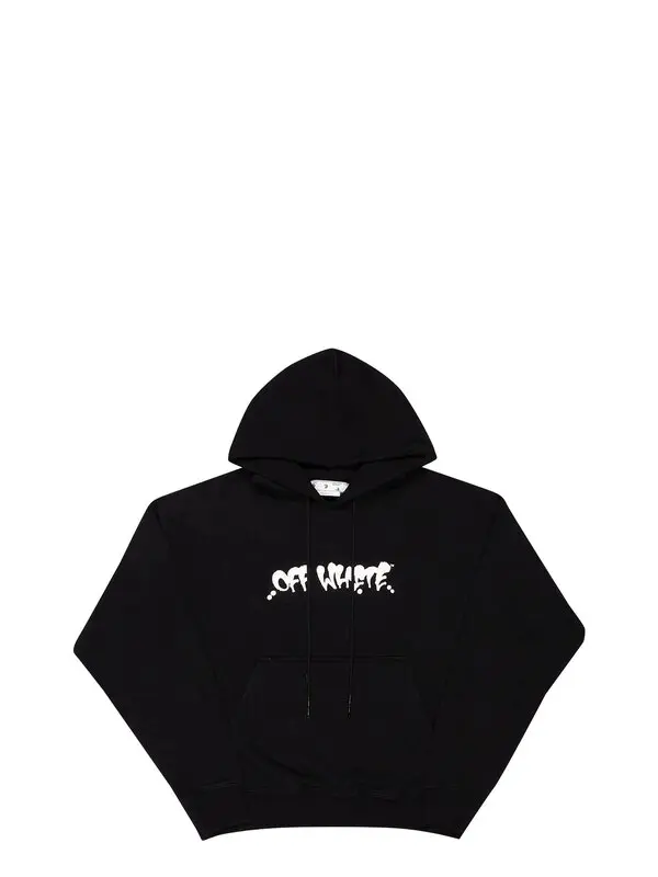 Off-White Logo Skate Hoodie - Black