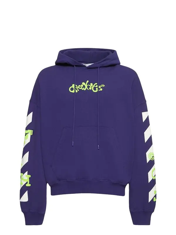 Off-White Boxy Fit Hoodie - Purple