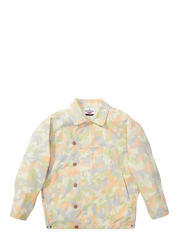 Supreme X Stone Island Reactive Ice Camo Ripstop Jacket - Tan