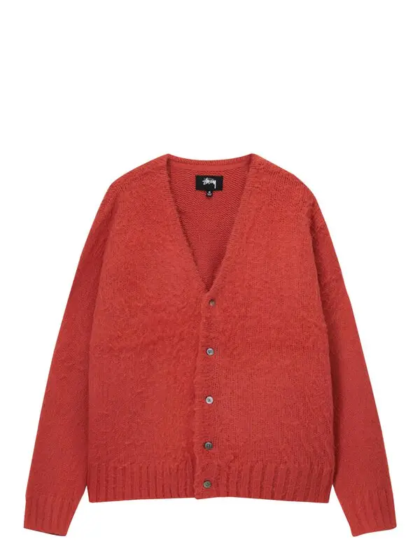 StÜssy Brushed Cardigan - Red