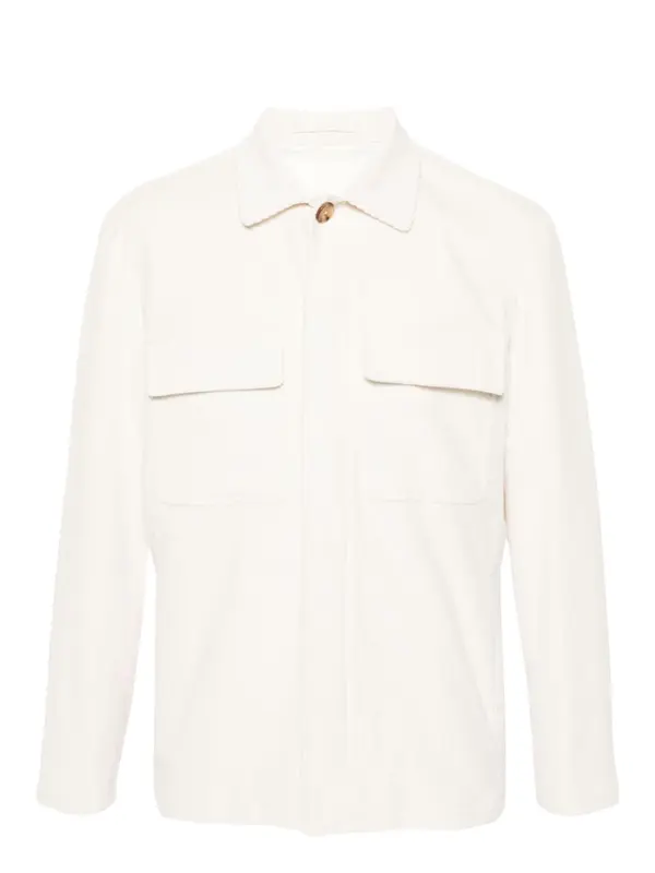 LARDINI Corduroy Shirt Jacket - White