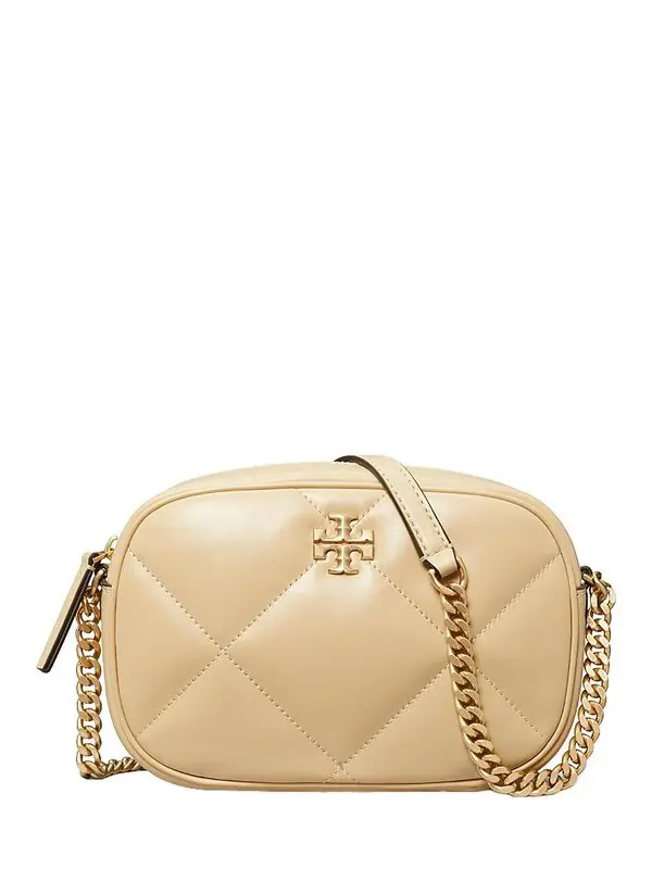 Tory Burch Kira Diamond Quilted Leather Camera Bag - Vanilla