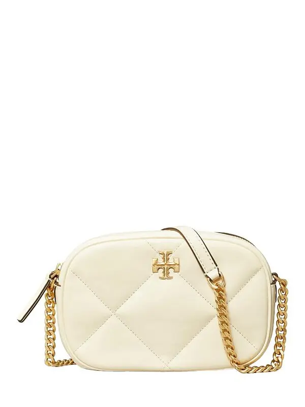 Tory Burch Kira Diamond Quilted Leather Camera Bag - Warm White