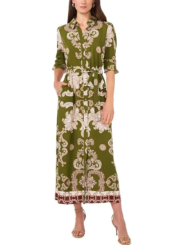 Vince Camuto Printed Border Shirt Dress - Wallflower
