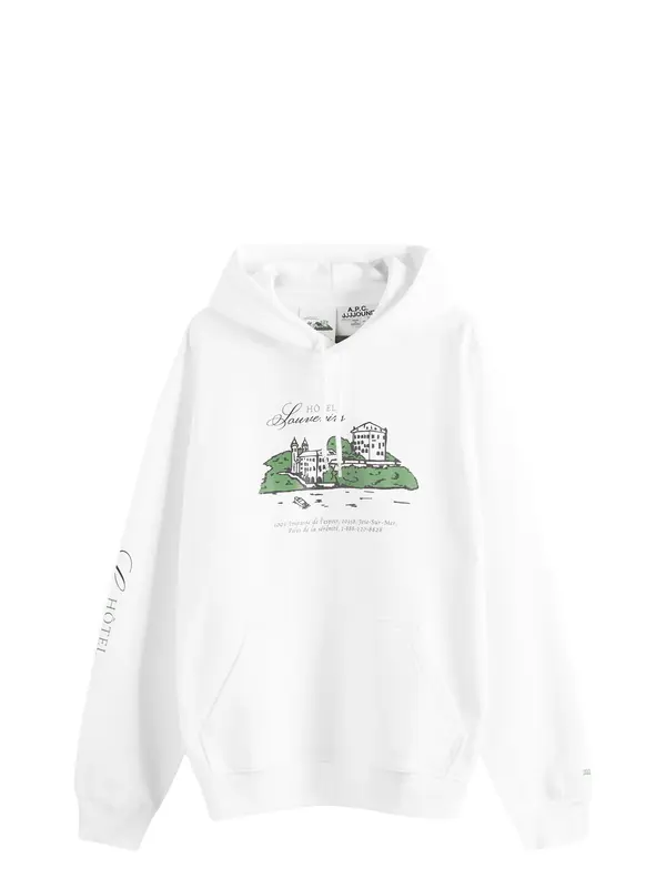 A.p.c. X Jjjjound Hotel Souvenirs Hoodie - White