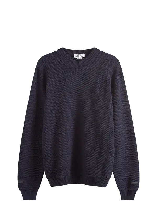 A.p.c. X Jjjjound Crew Knit Sweat - Dark Navy