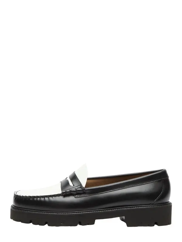 G.H. BASS & CO. Larson 90s Loafer - Black/white Leather