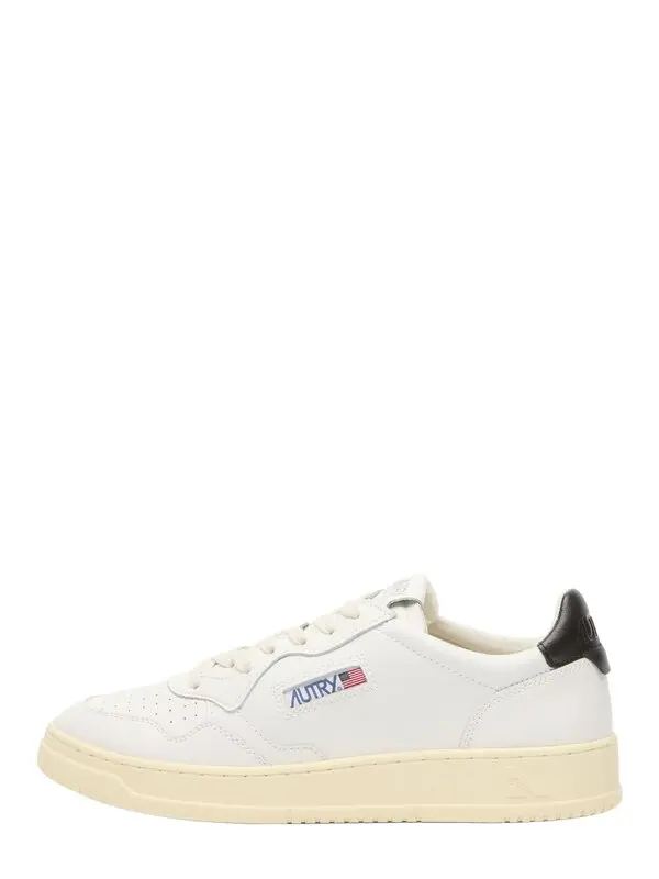 AUTRY 01 Low Leather Sneaker - Leat Wht/black
