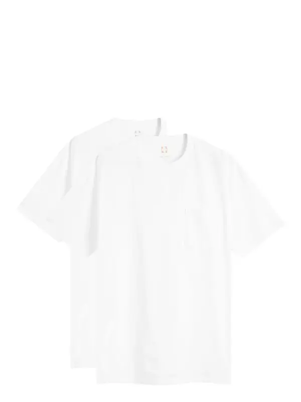 BEAMS Pocket T-shirt 2 Pack - White