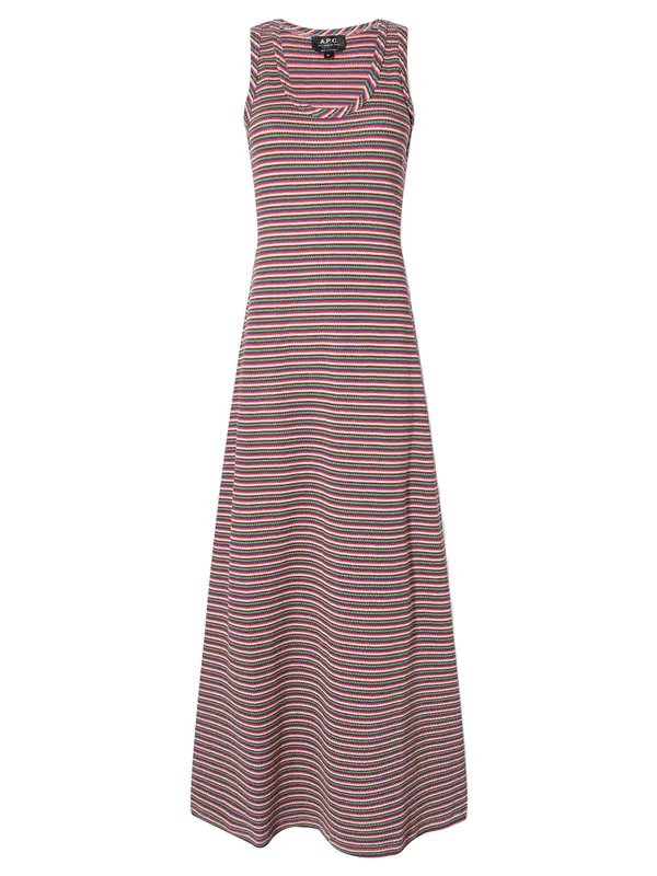A.p.c. Shelly Striped Maxi Dress - Multi