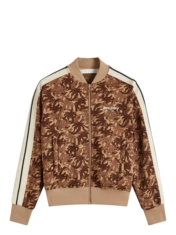 Palm Angels Palms Camo Bomber Track Jacket - Brown/off White