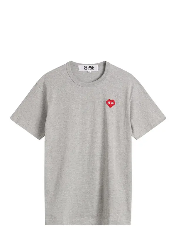 Play Comme Des Garcon Invader Heart T-shirt - Grey