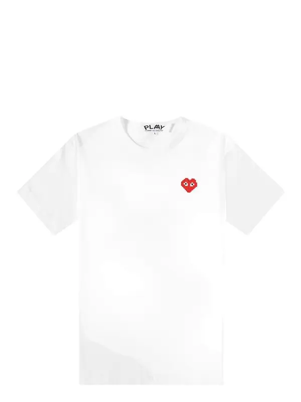 Play Comme Des Garcon Invader Heart T-shirt - White