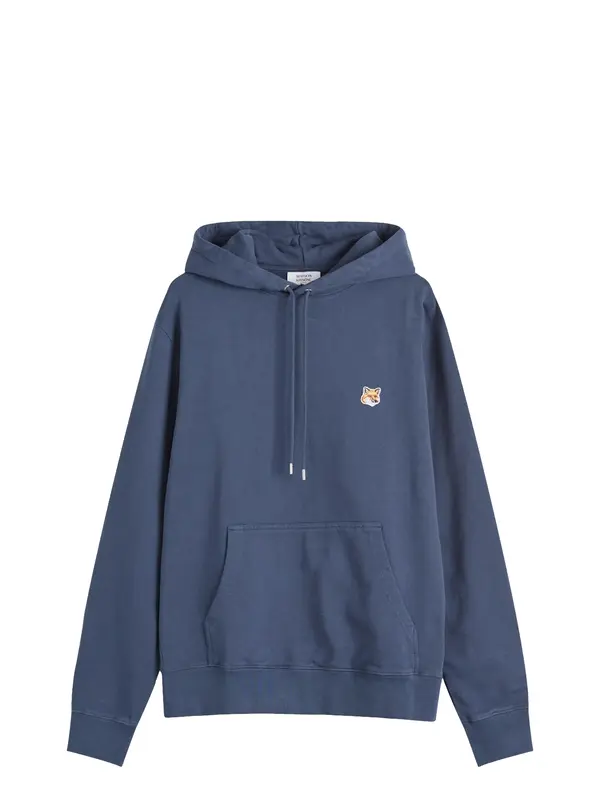 Maison Kitsuné Fox Head Patch Regular Hoodie - Ink Blue