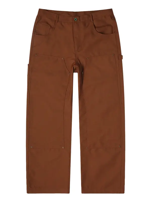 BRAIN DEAD Serge Wool Double Knee Utility Pants - Brown