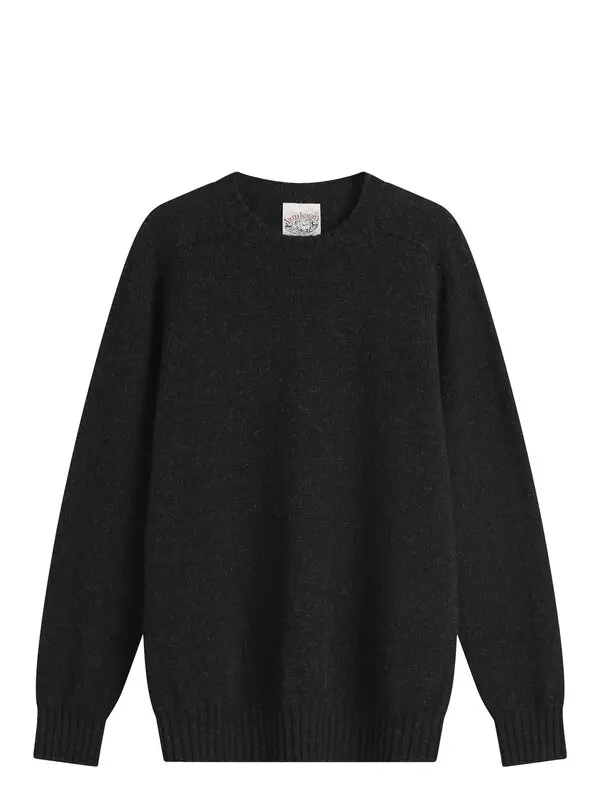 JAMIESON'S OF SHETLAND Crew Neck Knit - Black Mix