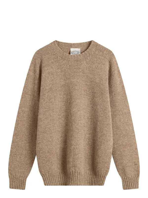 JAMIESON'S OF SHETLAND Crew Knit - Camel